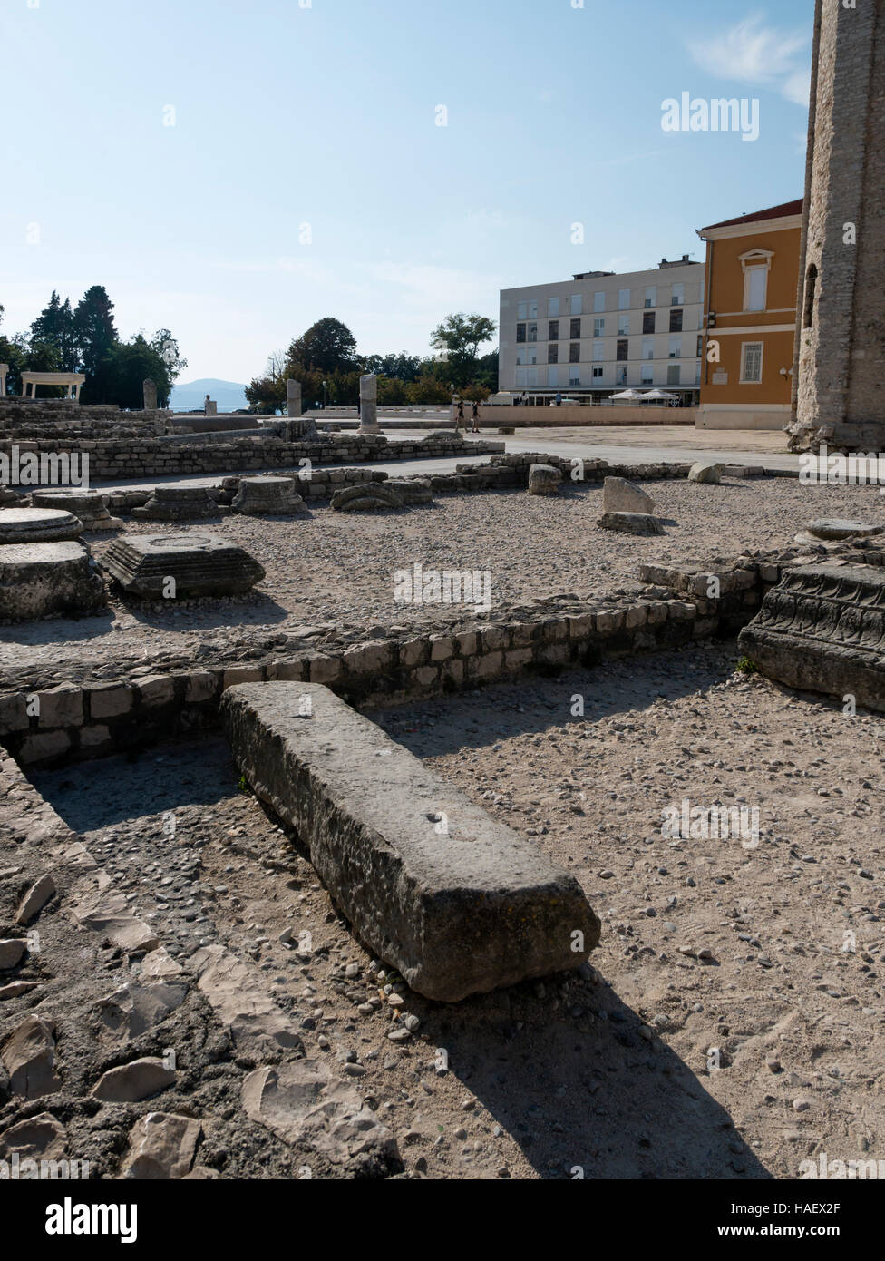 Ruins of The Roman Forum, Zadar, Dalmatian Coast, Republic of Croatia ...