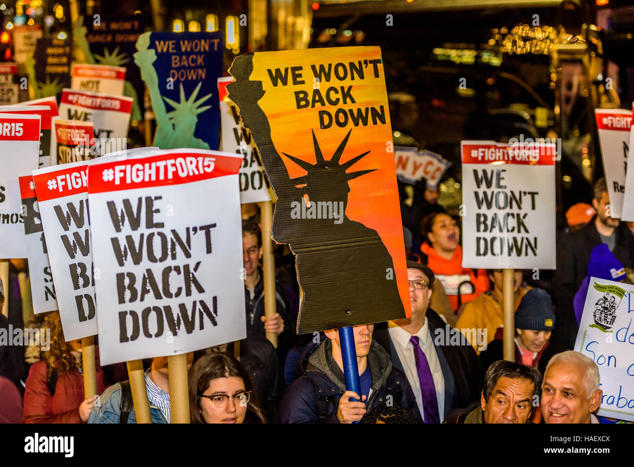 New York, United States. 28th Nov, 2016. On the four-year anniversary ...