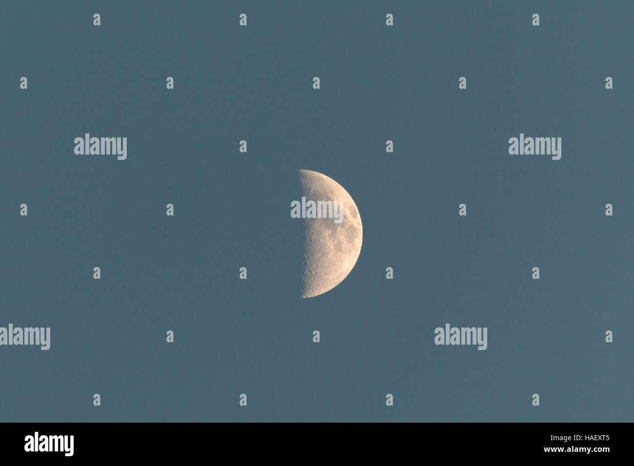 Beautiful crescent moon in a blue sky Stock Photo - Alamy