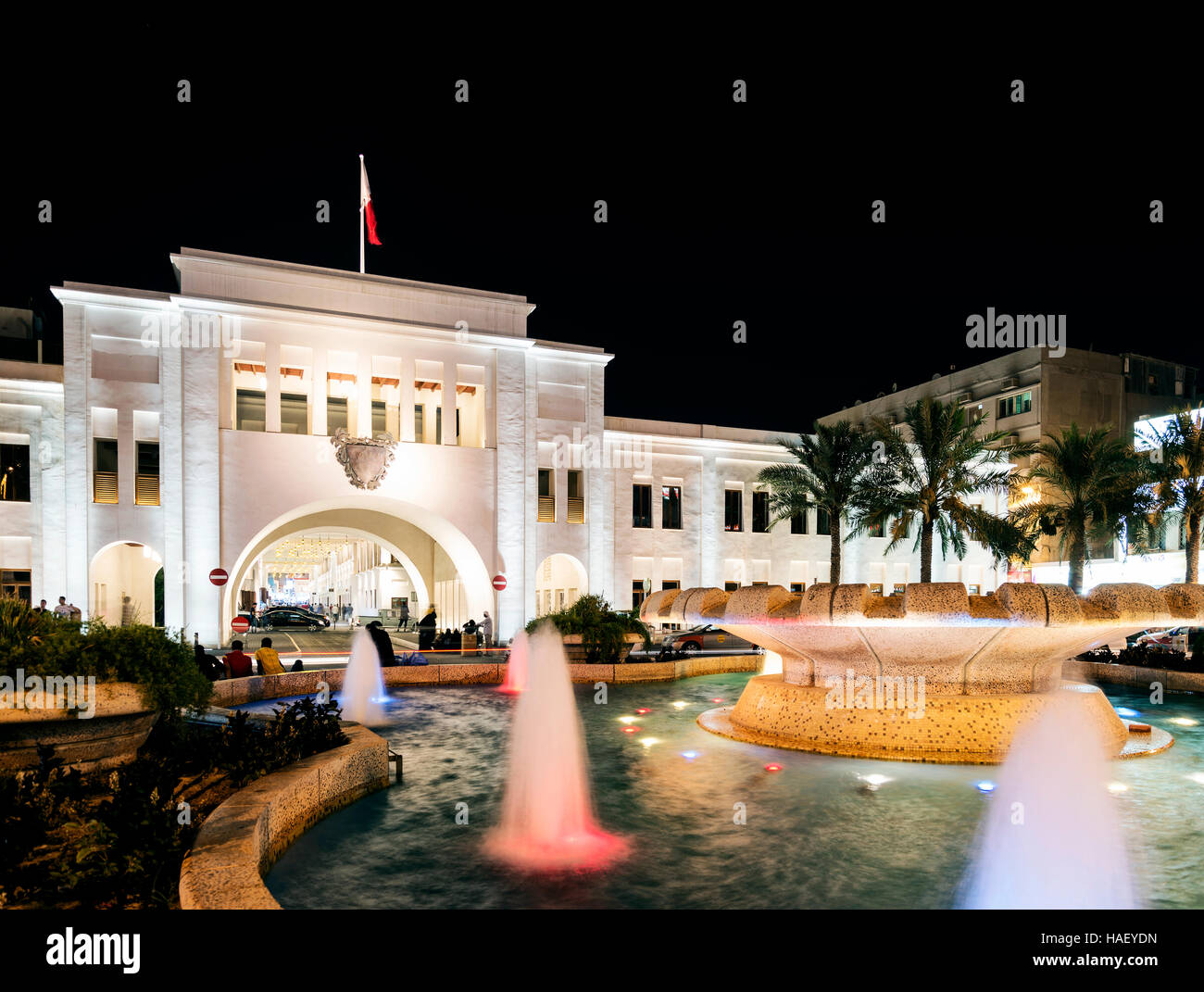 famous bab al bahrain square landmark in central manama old town at ...