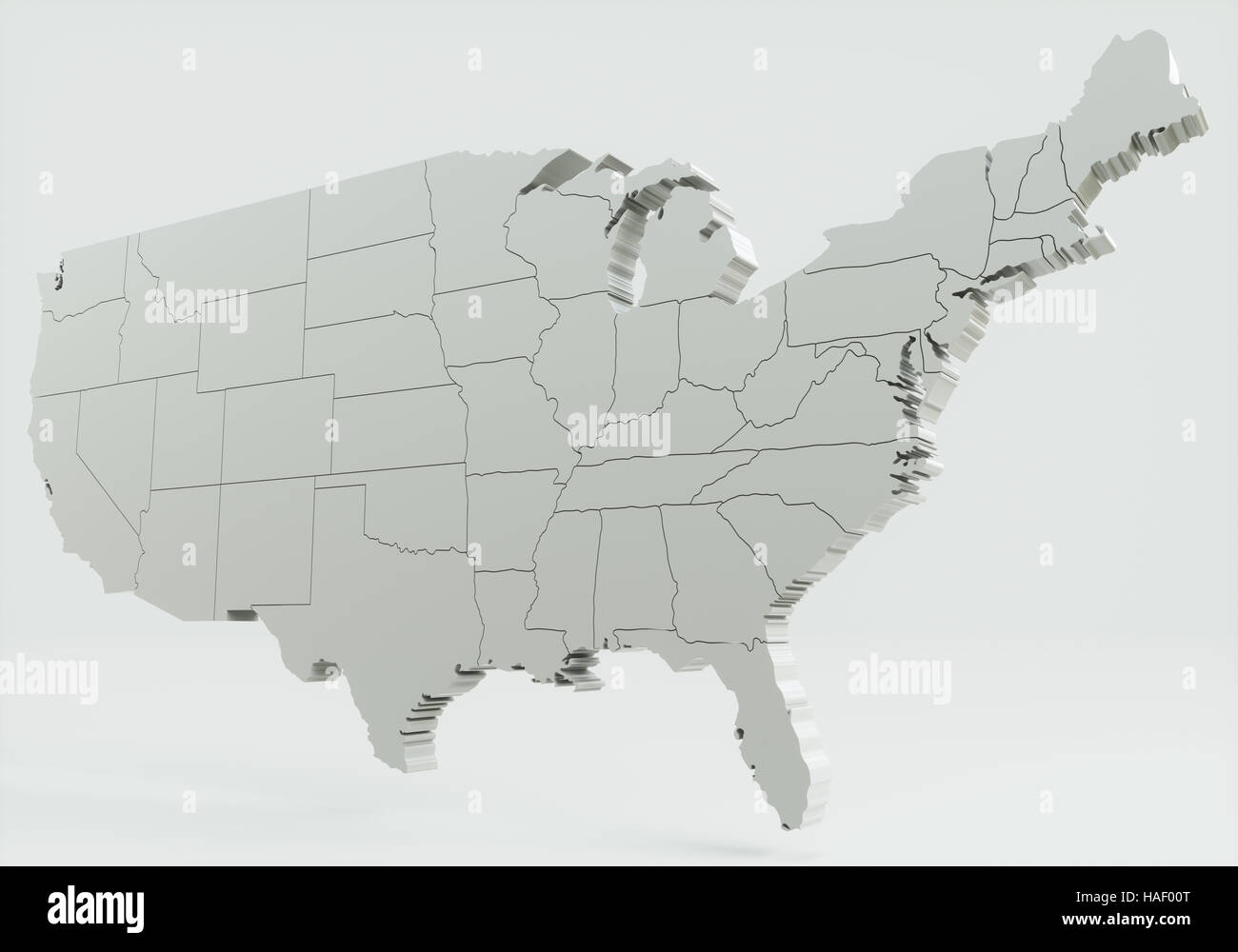 3d map usa hi-res stock photography and images - Alamy