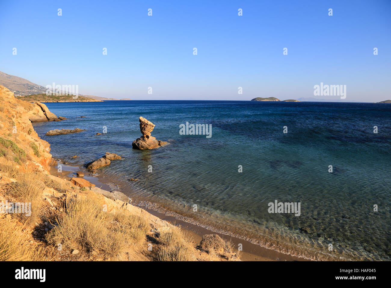 Beach in Andros island, Greece Stock Photo - Alamy
