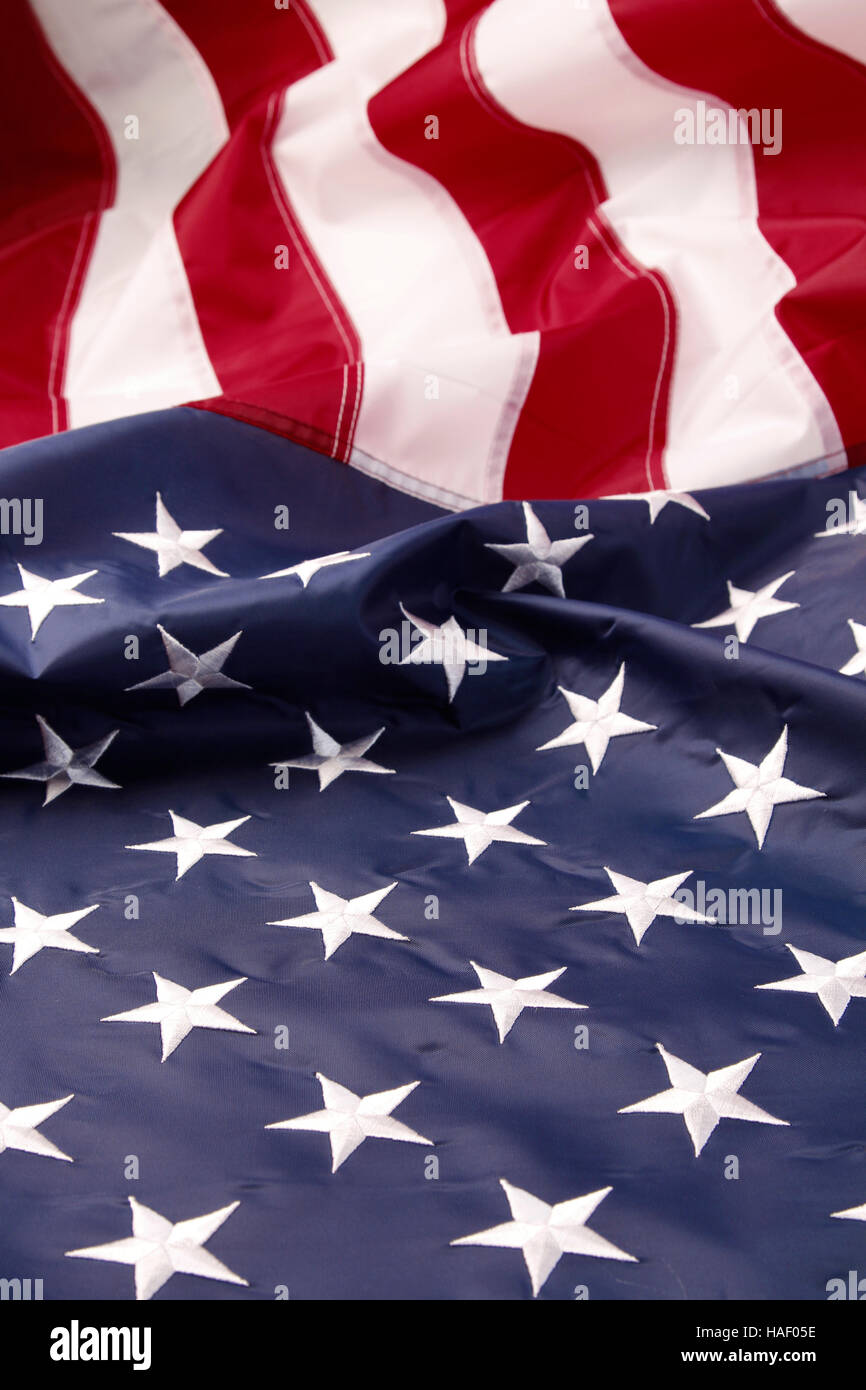 Closeup of rippled American flag Stock Photo - Alamy