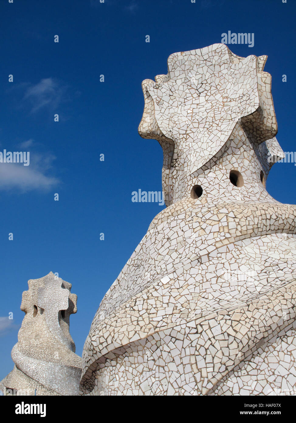 Chimneys, Casa Mila, Barcelona, Spain Stock Photo - Alamy