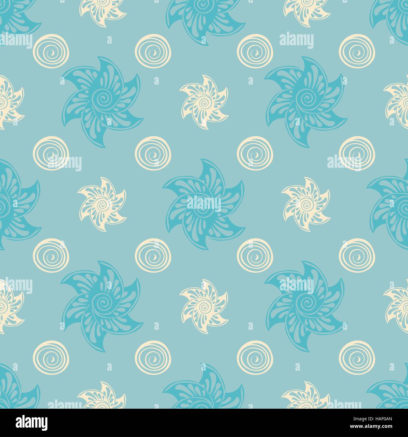 Sea seamless pattern blue background Stock Vector Image & Art - Alamy