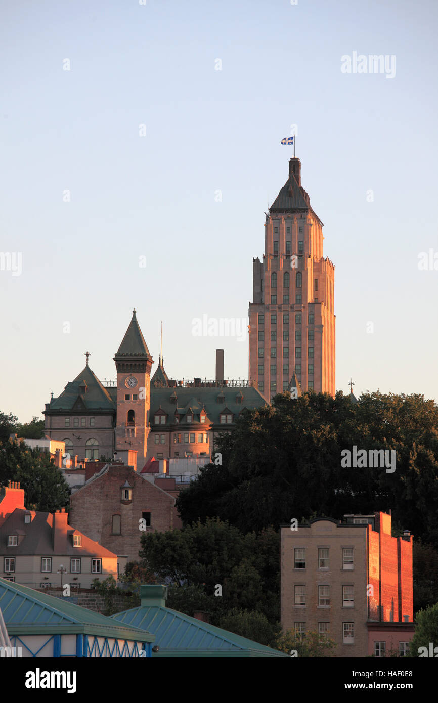 Canada, Quebec City, skyline, City Hall, Price Building Stock Photo - Alamy