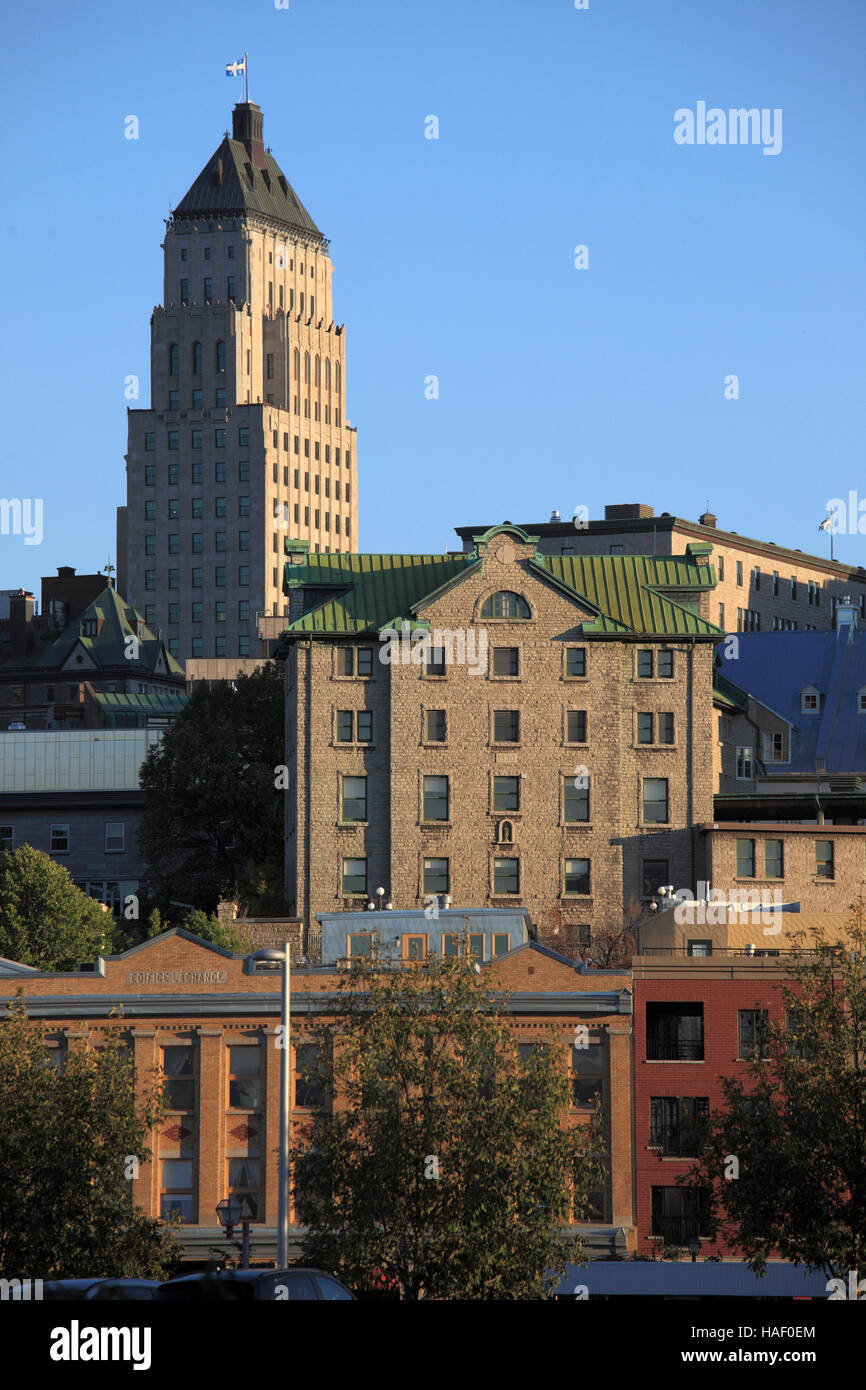 Canada, Quebec City, skyline, Lachance Building, Price Building Stock ...