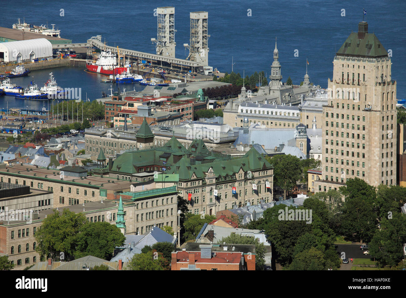 Quebec canada harbor quebec city quebec canada st lawrence hi-res stock ...