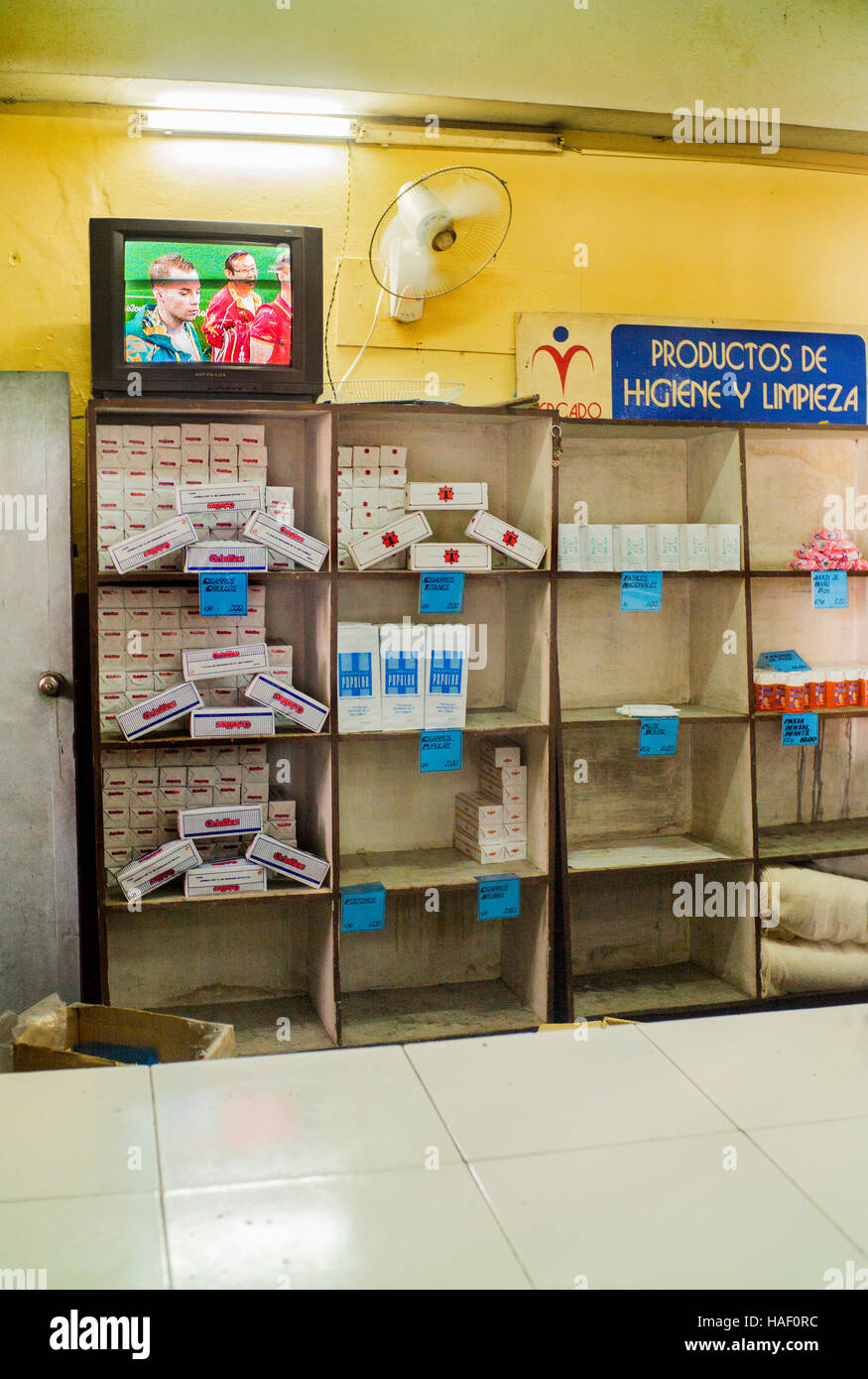 Havana Cuba state shop selling cigarettes, bare shelves,"productos de ...