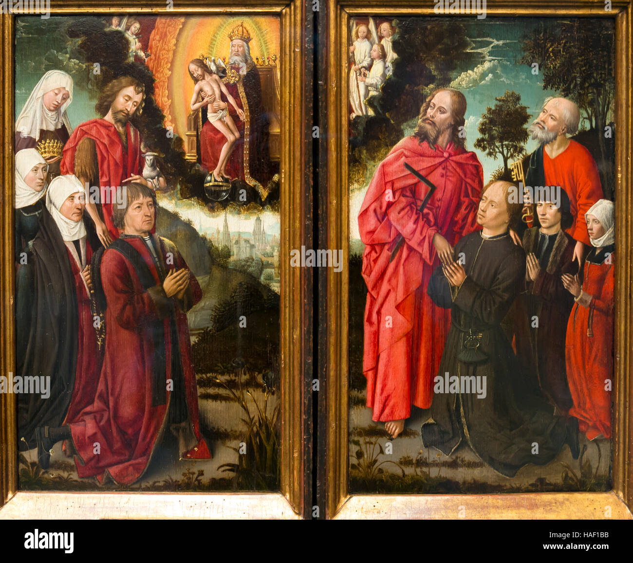 The Holy Trinity, Donors and Patron Saints, unknown artist, circa 1480 ...