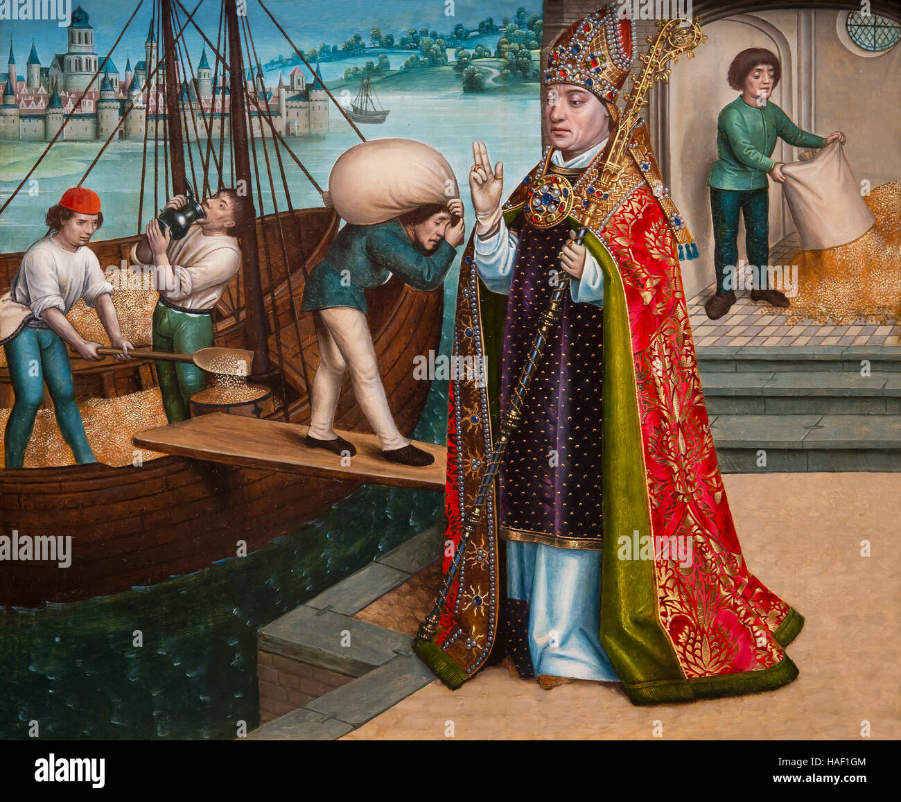 Retable of Saint Nicholas, by Master of the Legend of St Lucy, 15th century, Groeningemuseum ...