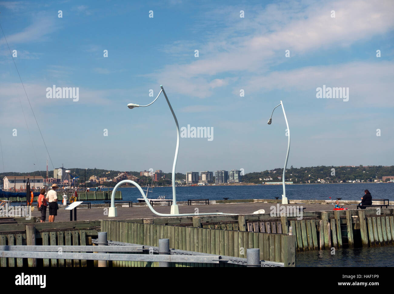 drunken lamp posts sculpture Halifax Nova Scotia Canada Stock Photo - Alamy