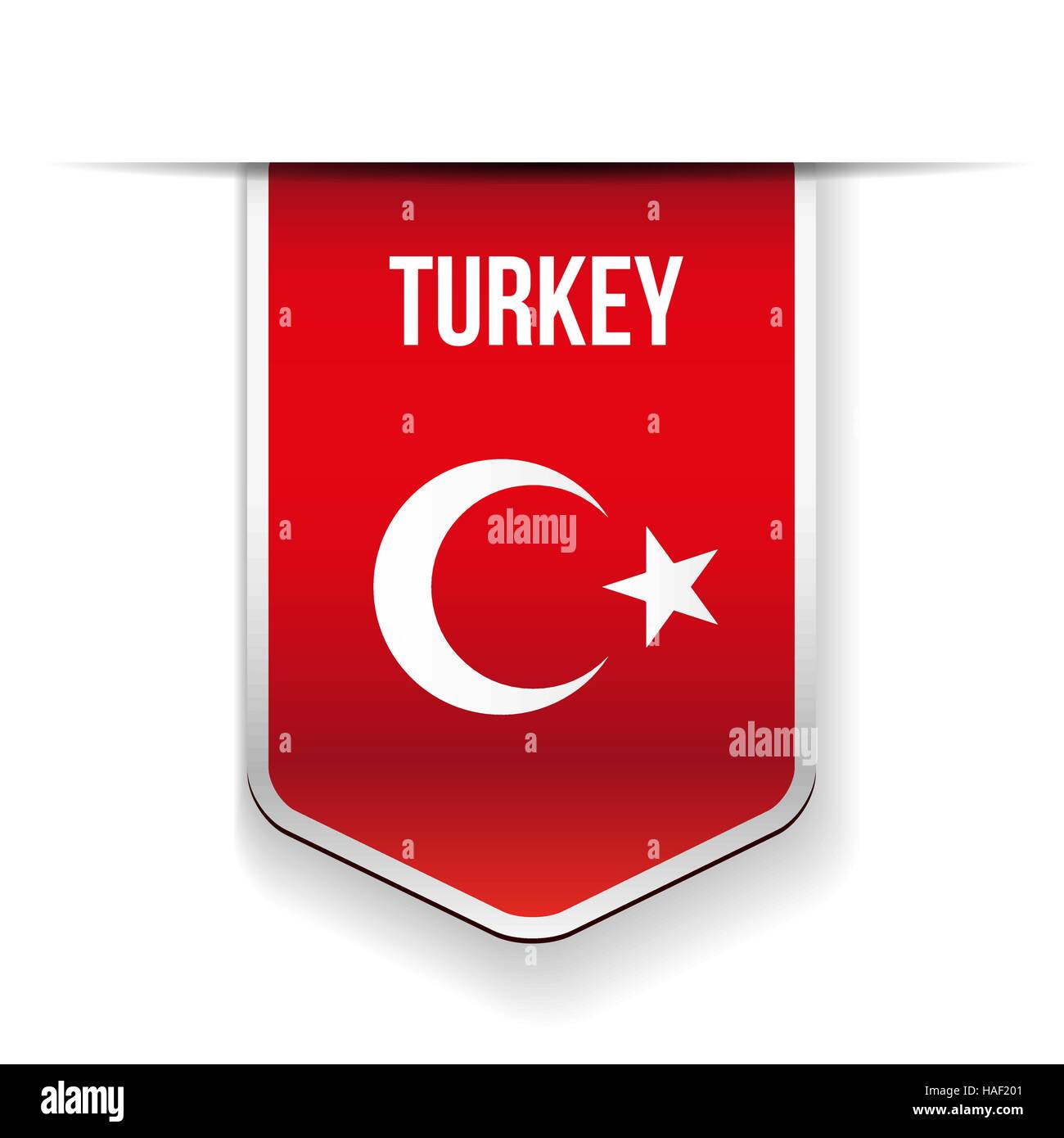 Turkey flag ribbon vector Stock Vector Image & Art - Alamy