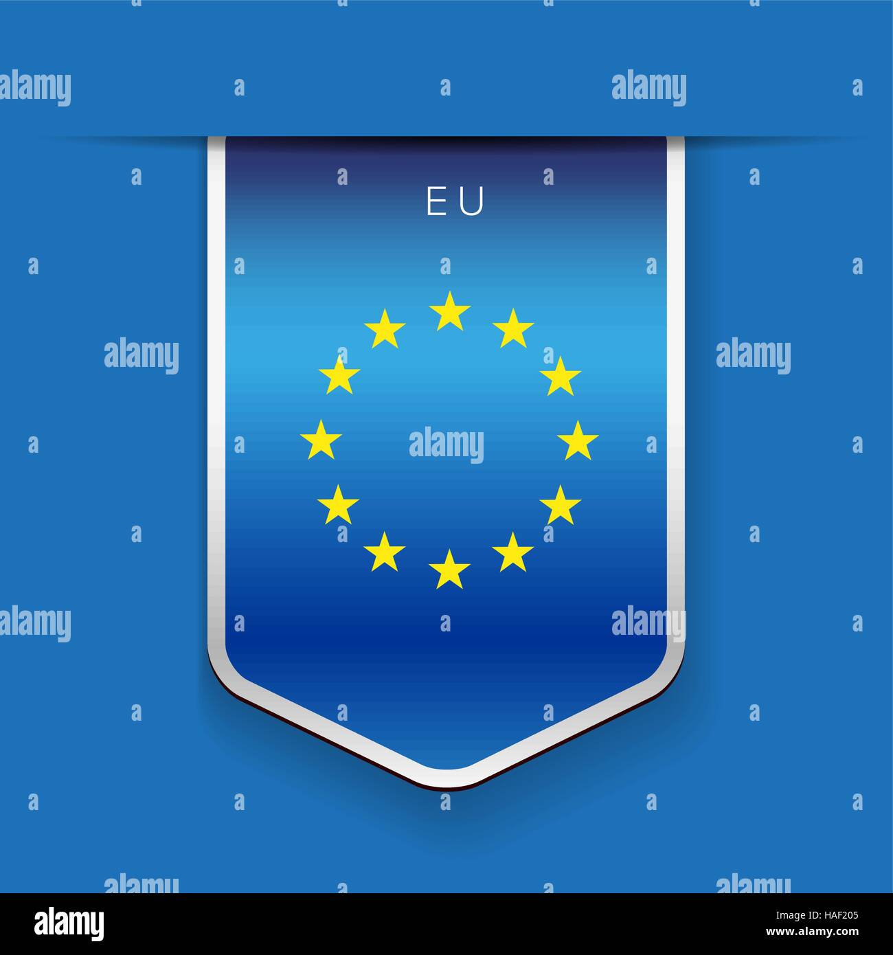 EU flag ribbon vector Stock Vector Image & Art - Alamy