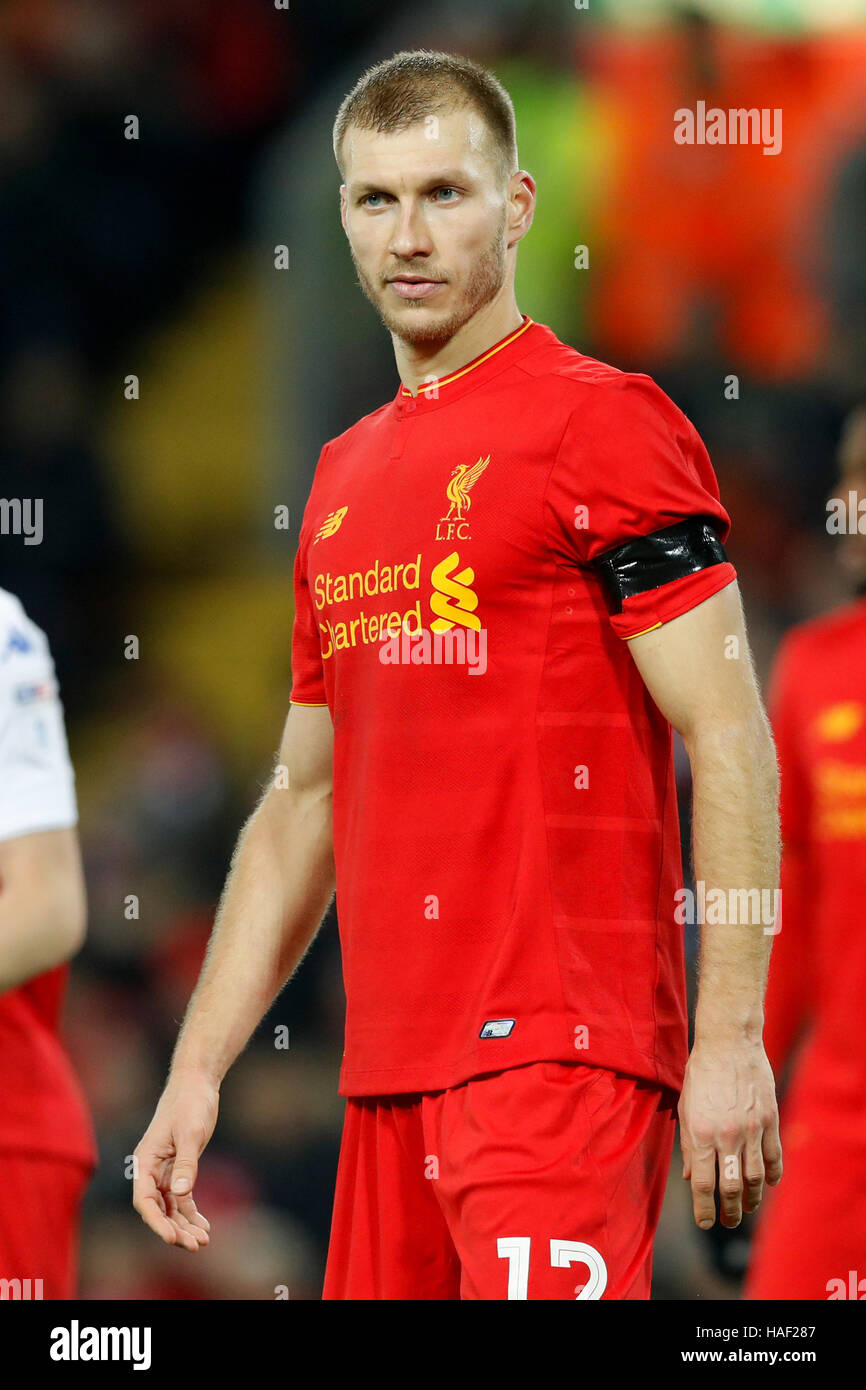 Liverpool's Ragnar Klavan during the EFL Cup, Quarter Final match at ...