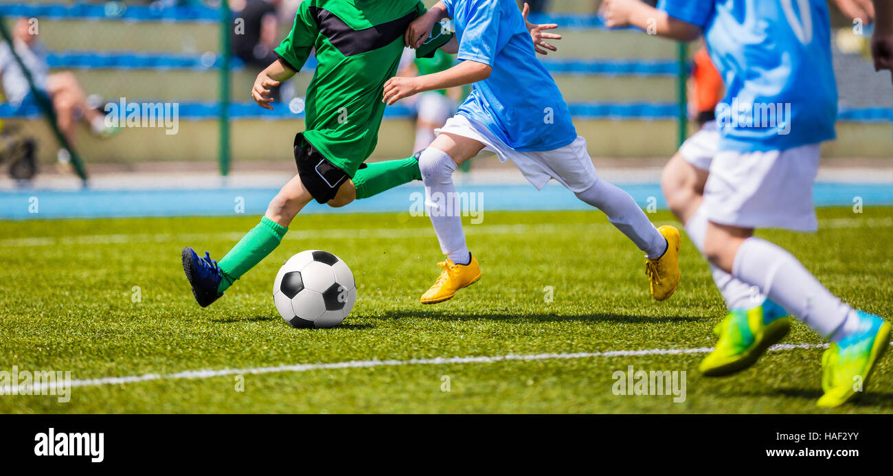 Running Soccer Football Players. Footballers Kicking Football Match ...