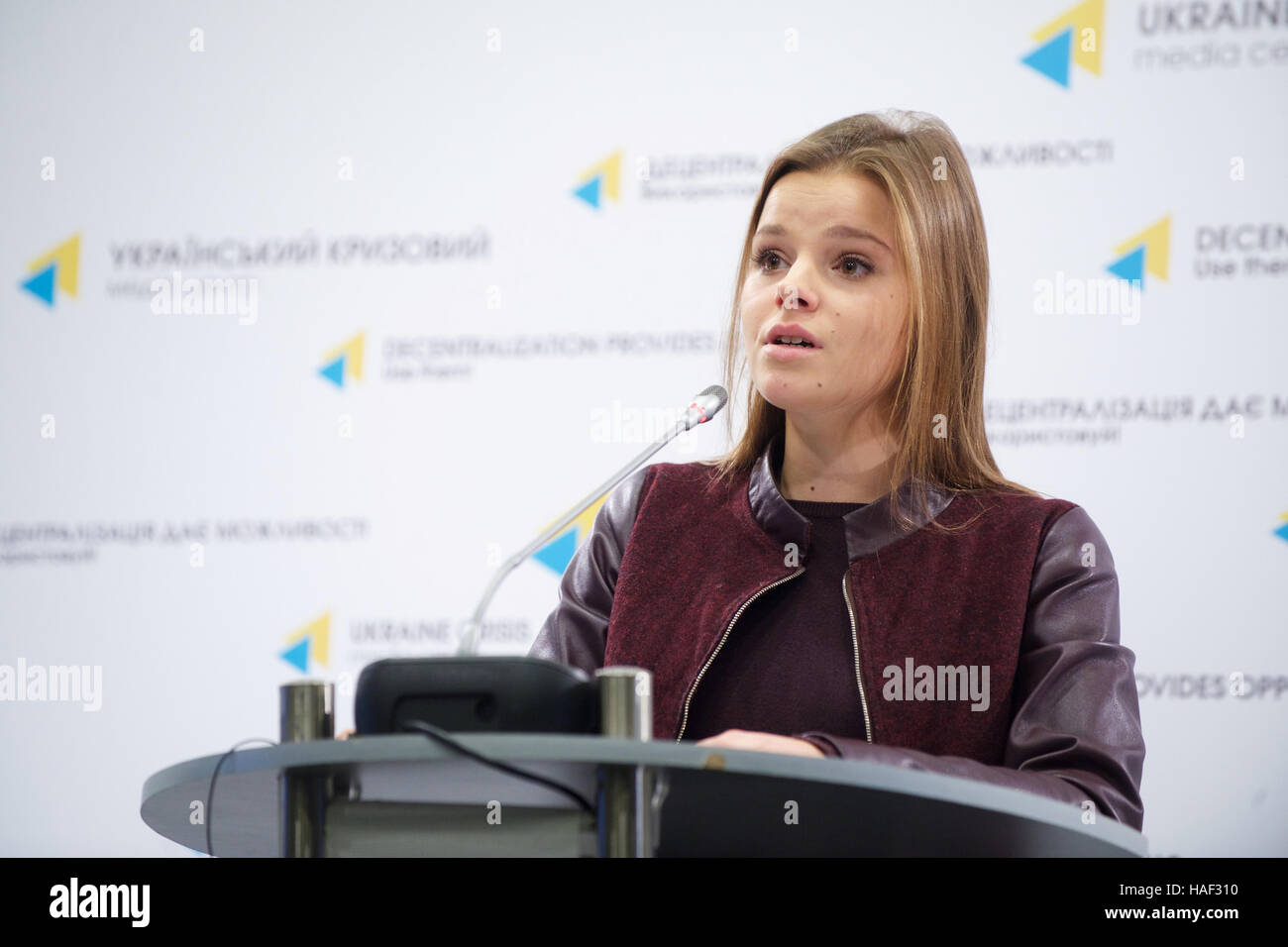 Kiev, Ukraine. 28th Nov, 2016. Maria Vasylieva, project initiator ...