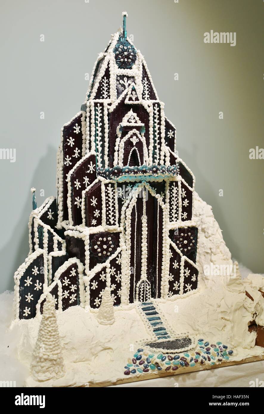 The castle from Frozen, at Gingerbread Wonderland, a gingerbread house ...