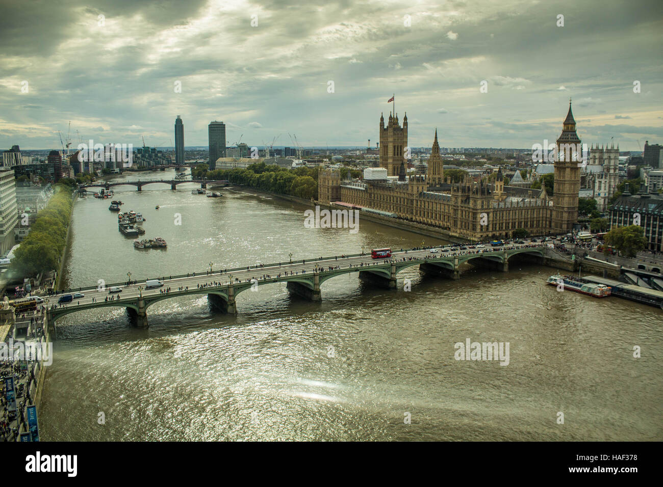 A view of London from The London Eye Stock Photo - Alamy