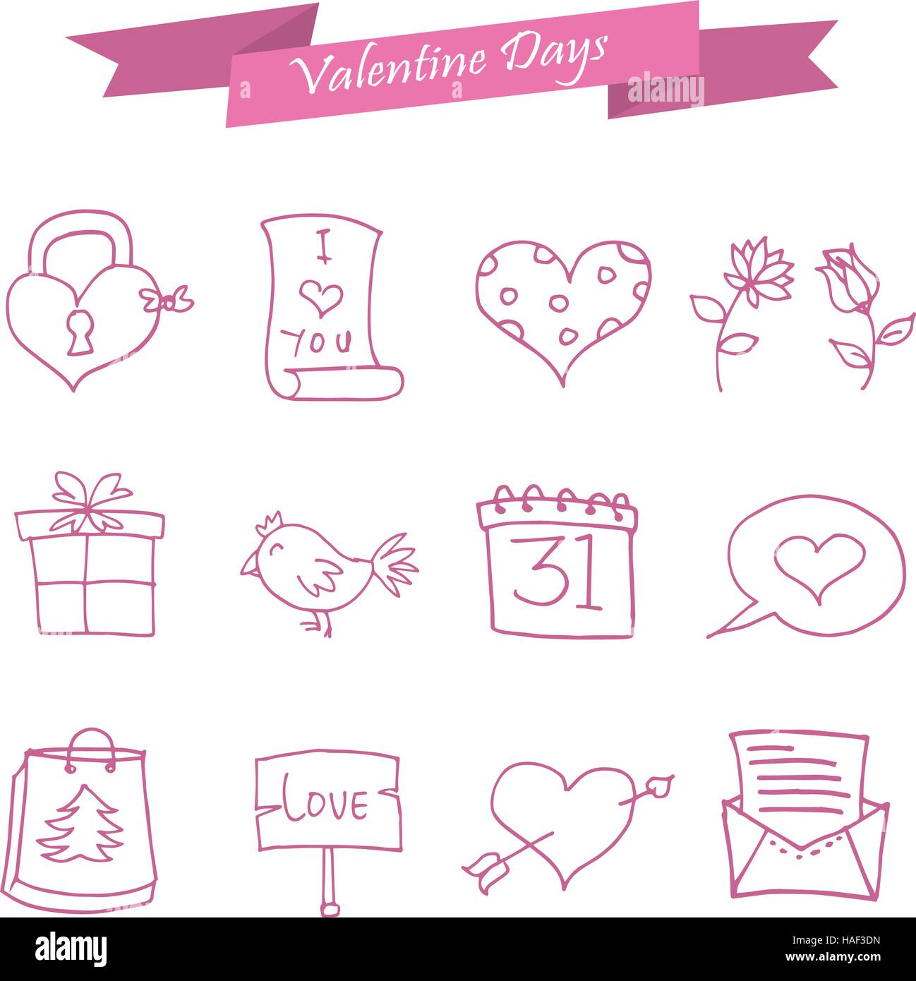 Icon of valentine day pink element Stock Vector Image & Art - Alamy