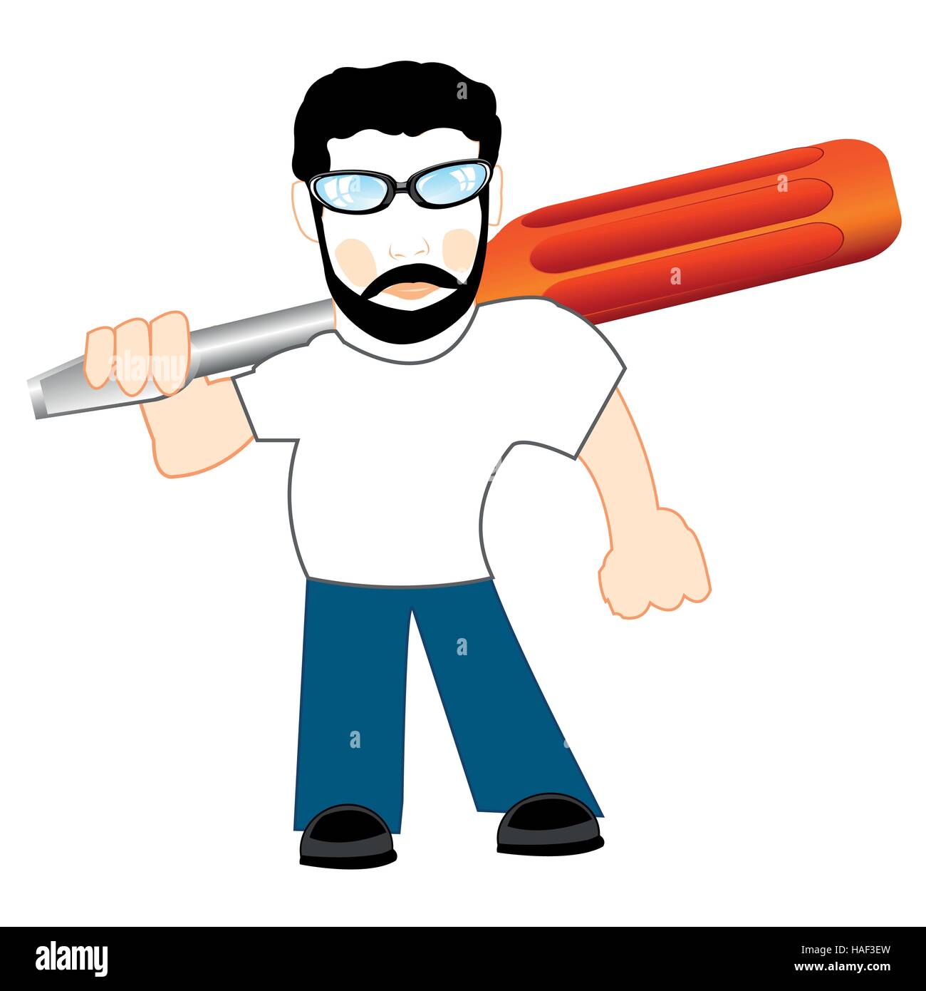 Tools repair young man Stock Vector Images - Alamy