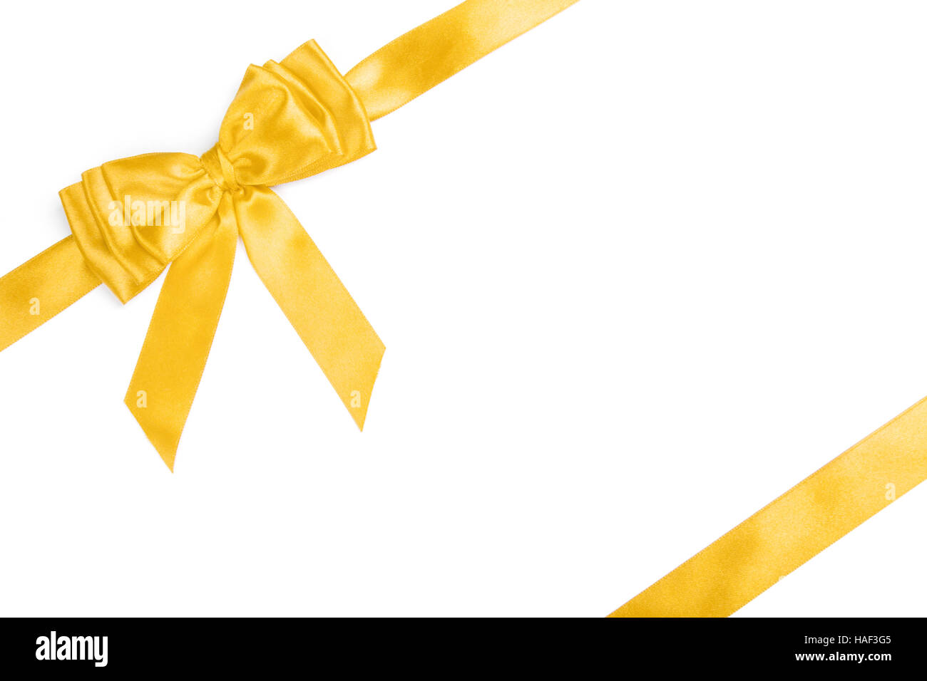 Gold ribbon bow hi-res stock photography and images - Alamy