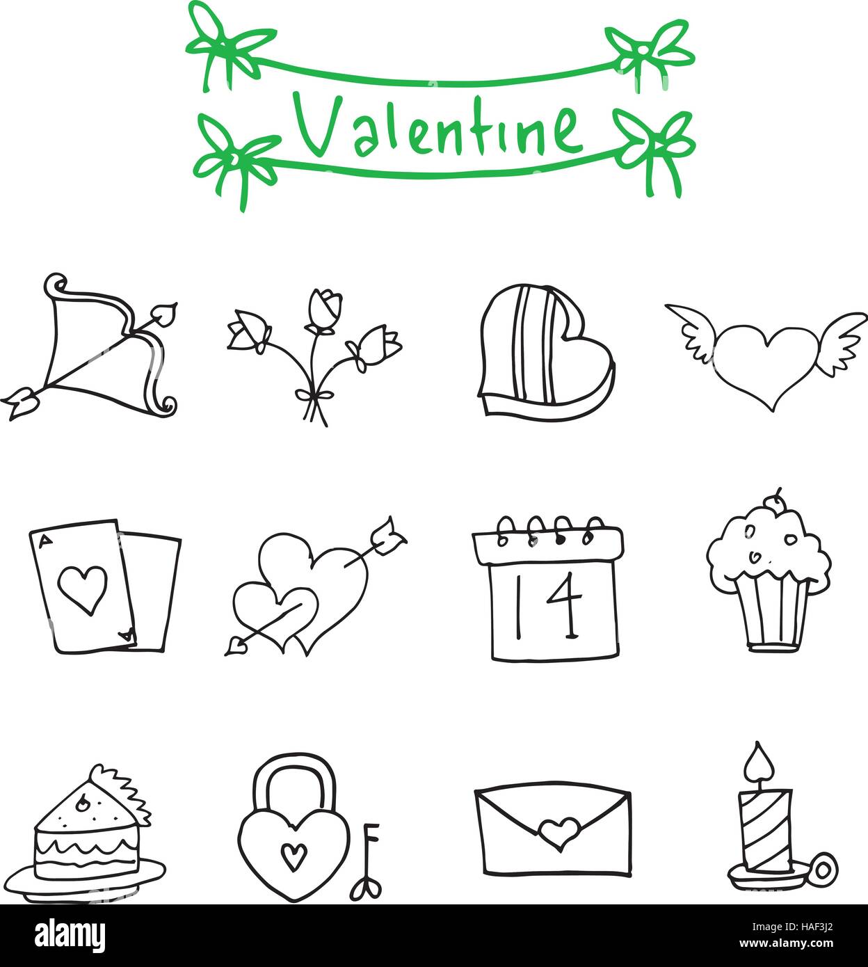 Illustration of valentine icons vector Stock Vector Image & Art - Alamy