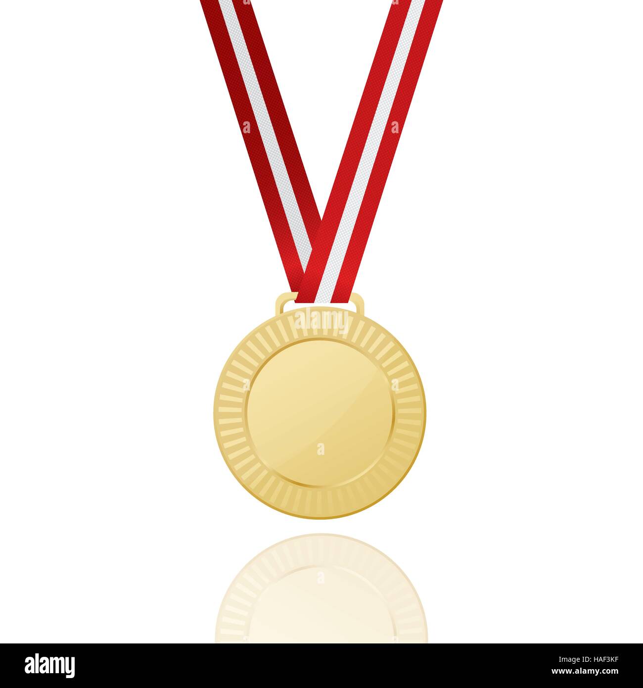Plain gold medal Stock Vector Images - Alamy