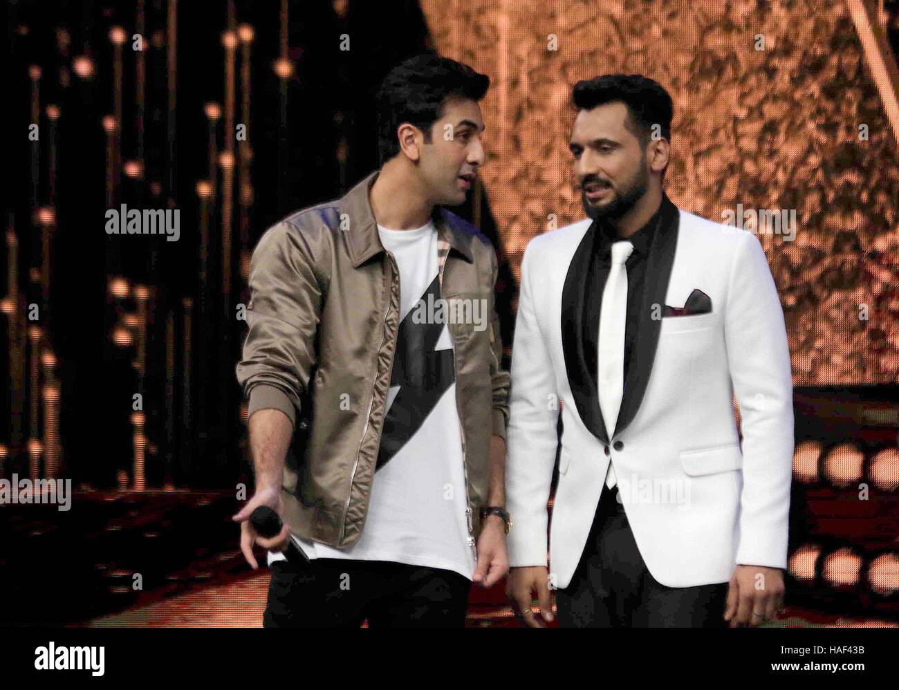 Bollywood actor Ranbir Kapoor with choreographer Punit Pathak during ...