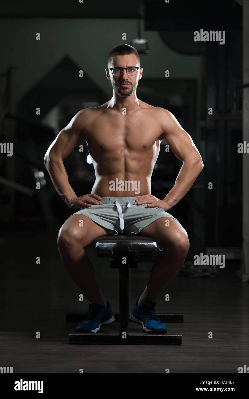 Handsome Good Looking And Attractive Young Man In Glasses With Muscular ...