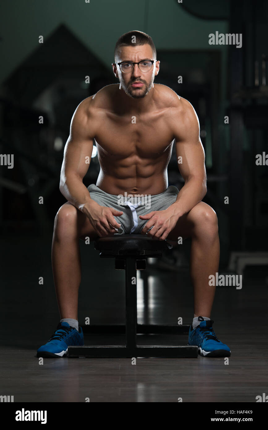 Handsome Good Looking And Attractive Young Man In Glasses With Muscular ...