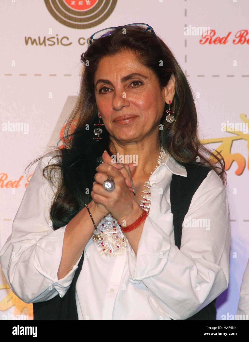 Bollywood actor Dimple Kapadia during the music launch of Marathi film ...