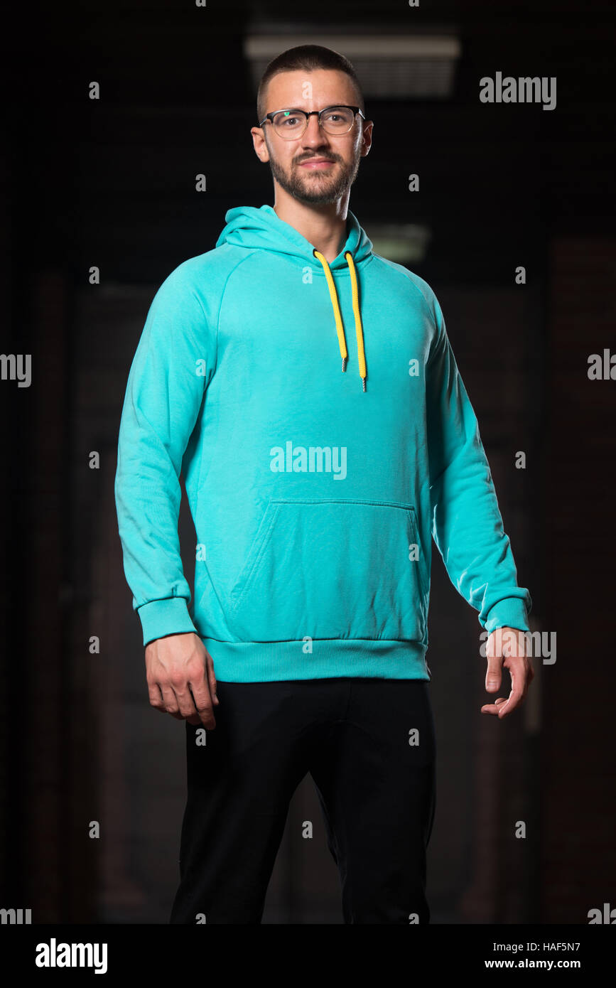 Geek flexing muscles hi-res stock photography and images - Alamy