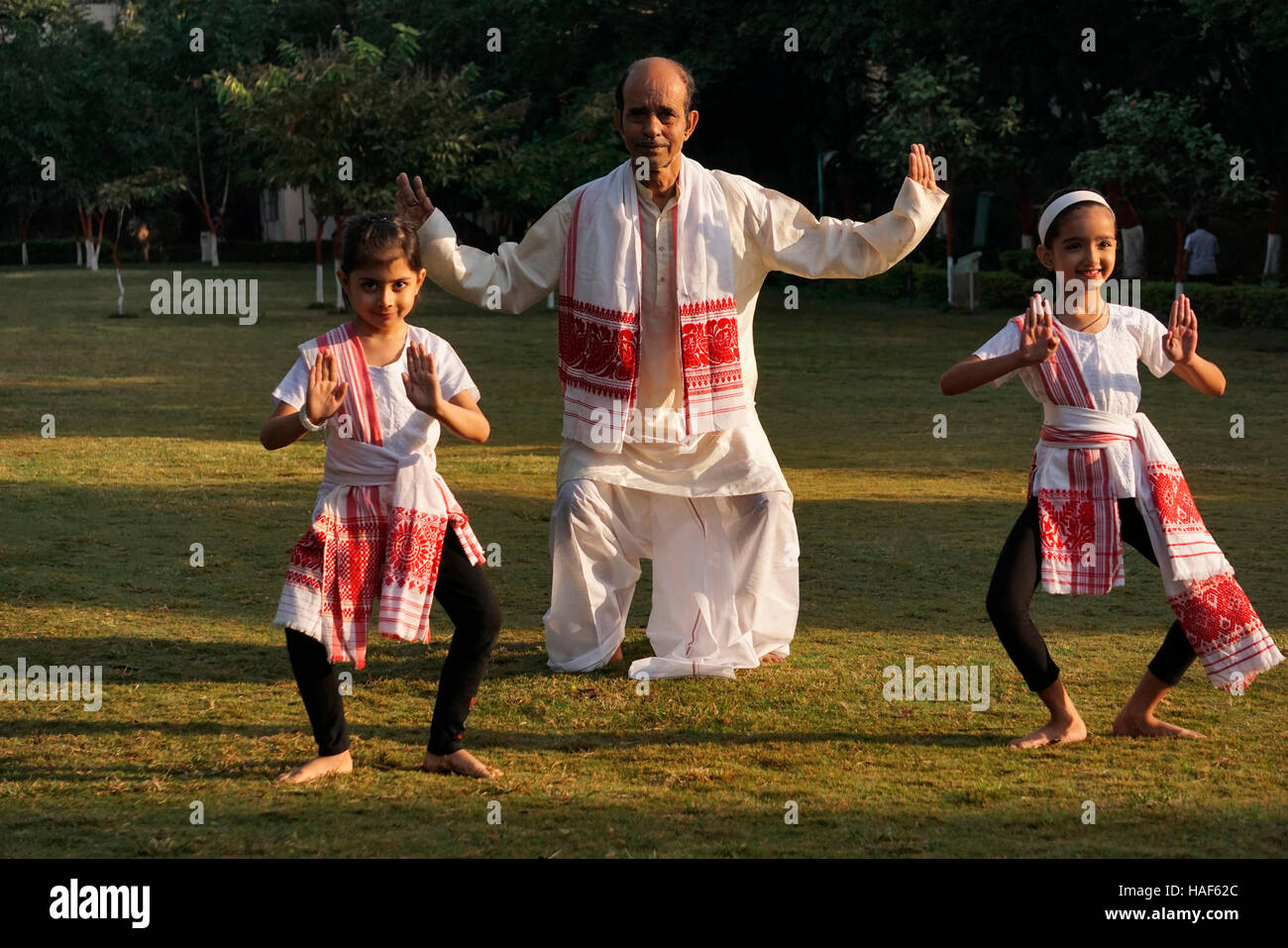 Basic stance of Sattriya dance called Purush Ora and Prakriti Ora ...