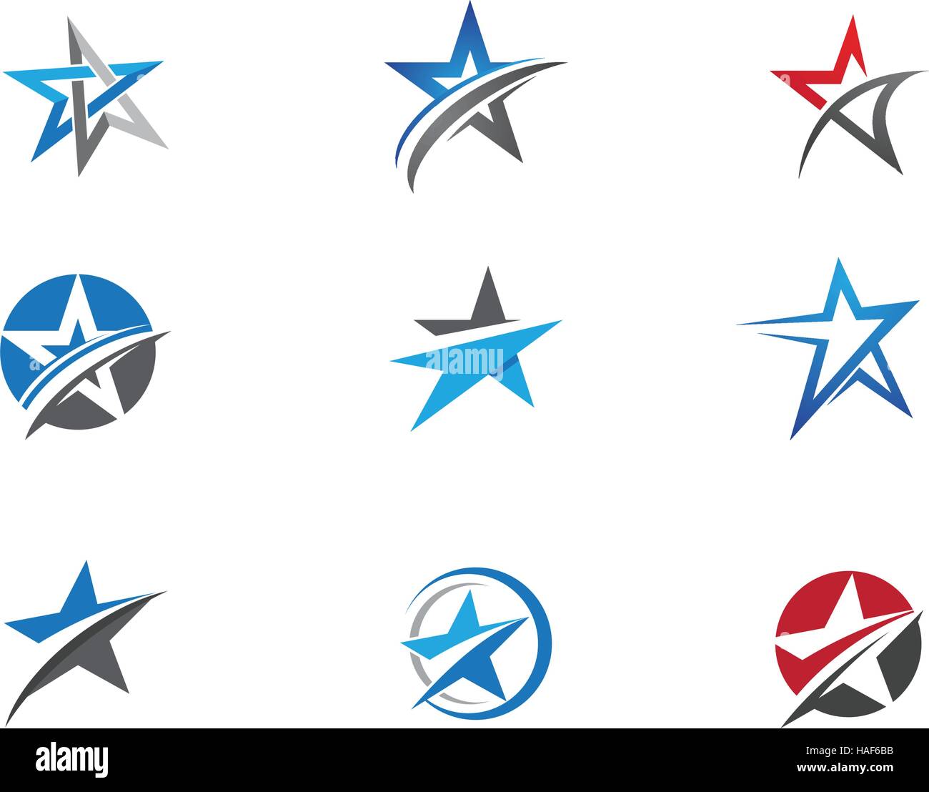 Red and blue Star falcon Logo Template vector icon Stock Vector Image ...
