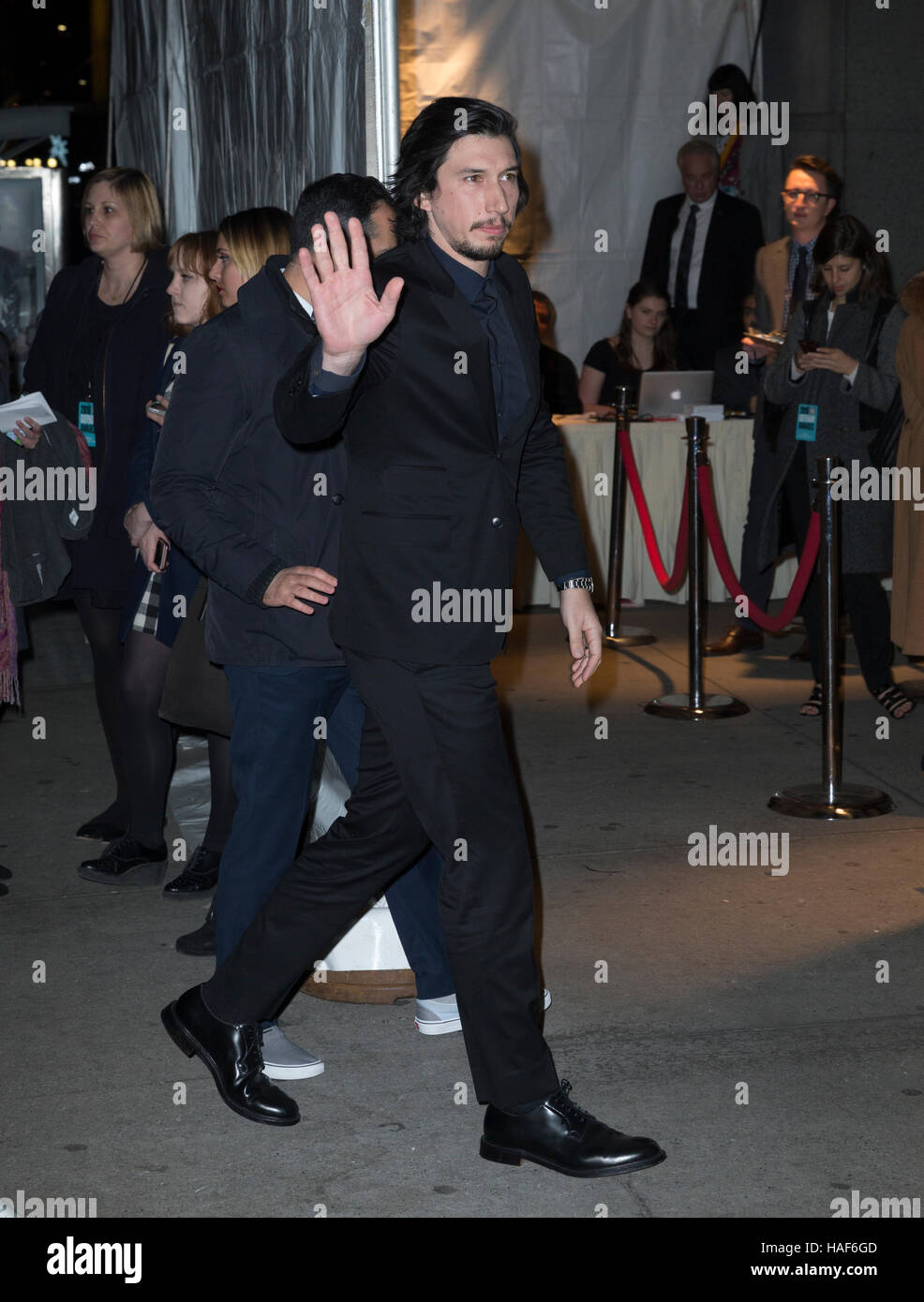 New York, United States. 28th Nov, 2016. Adam Driver arrives for Gotham ...