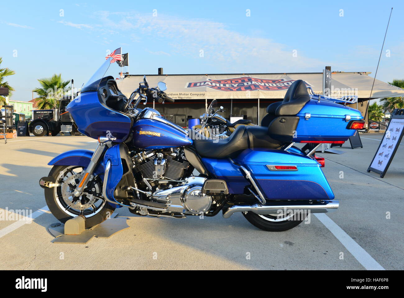 Harley Davidson Motorcycles at Galveston in Texas Stock Photo - Alamy