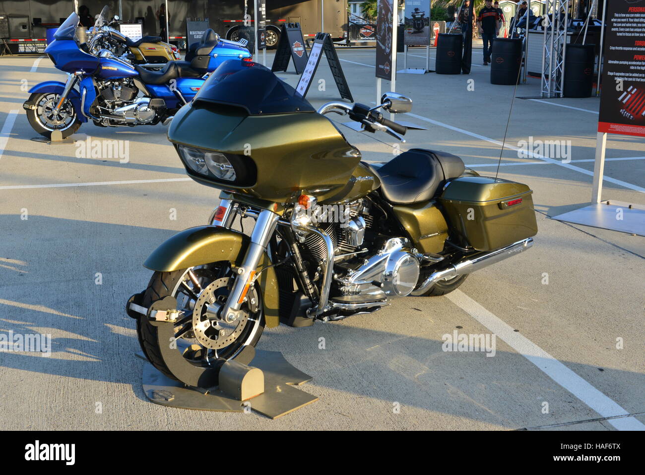 Harley Davidson Motorcycles at Galveston in Texas Stock Photo - Alamy