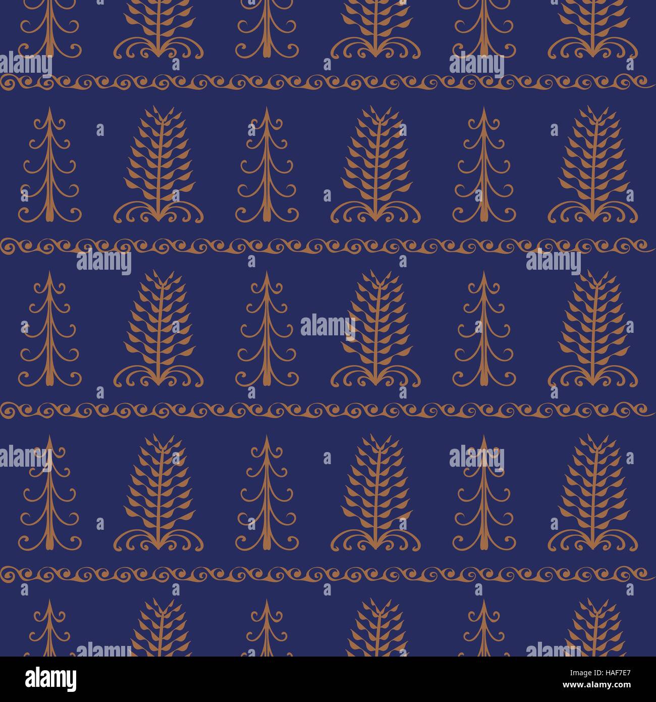 Handmade christmas tree gold Stock Vector Images - Alamy