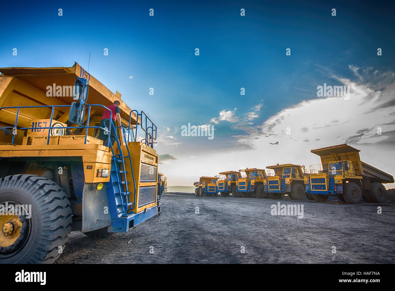 Production of coal in mine Stock Photo - Alamy