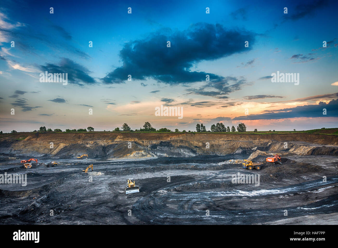 Production of coal in mine Stock Photo - Alamy