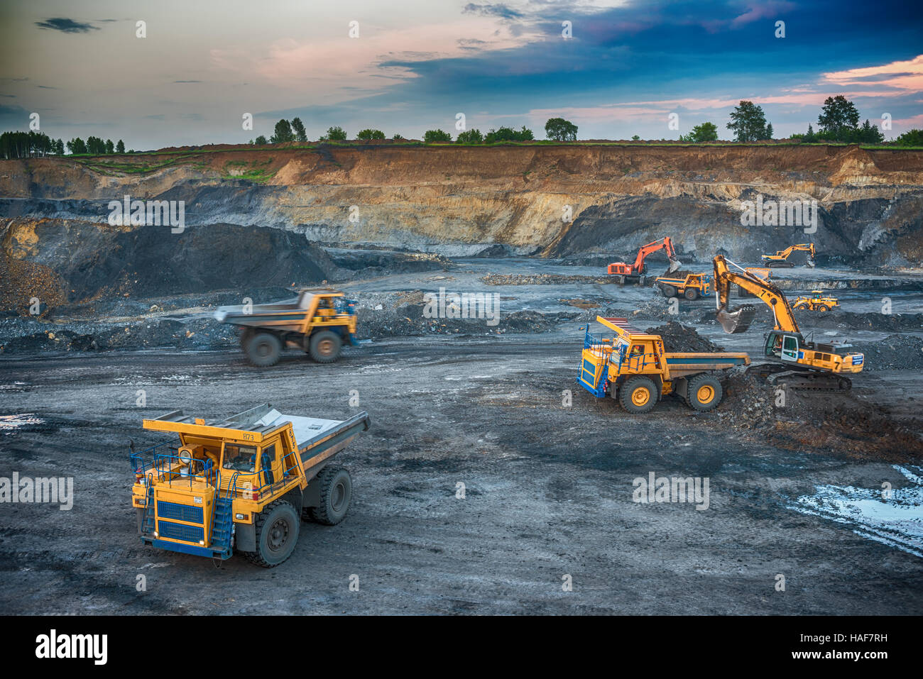 Production of coal in mine Stock Photo - Alamy
