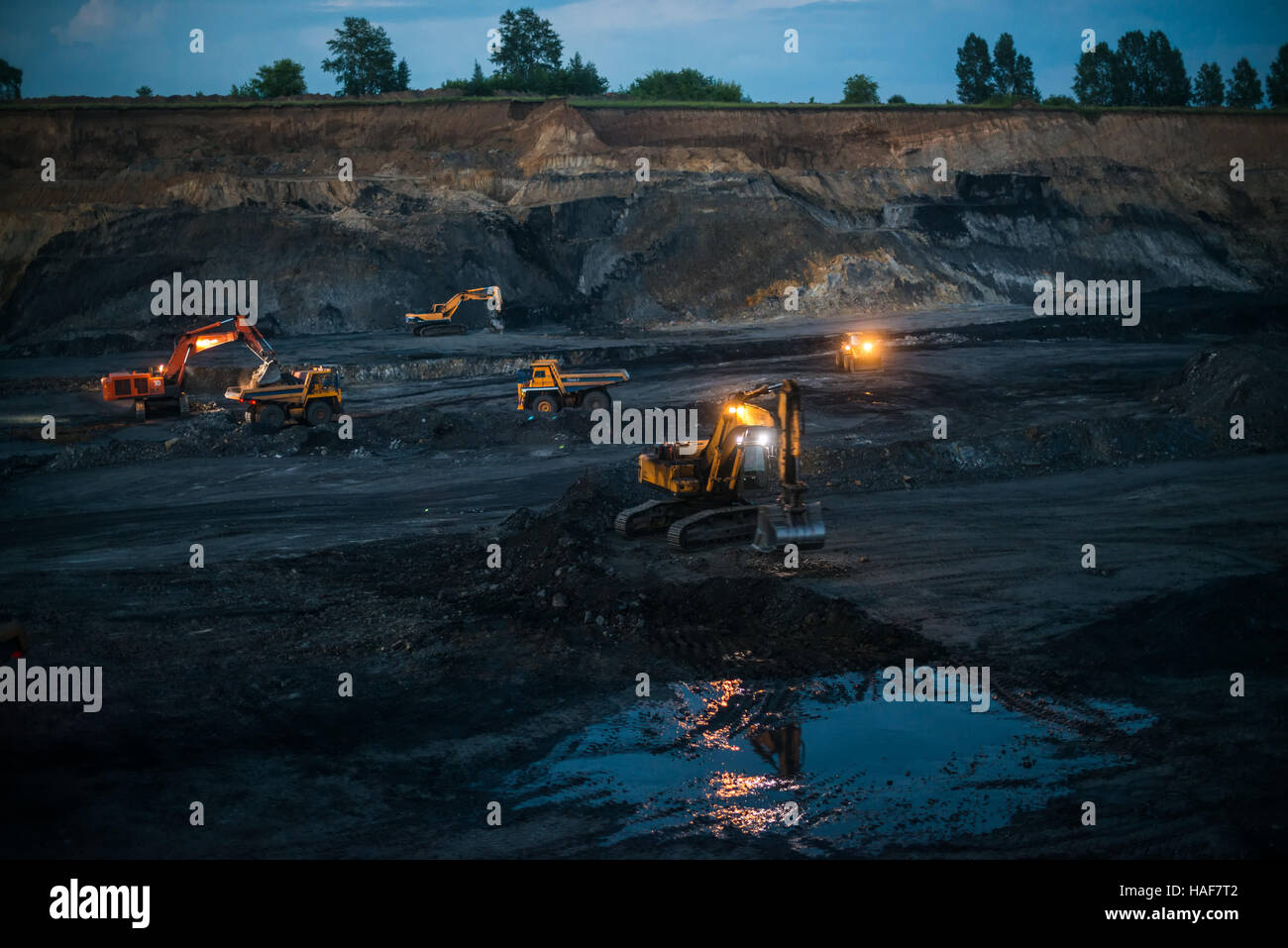 Production of coal in mine Stock Photo - Alamy