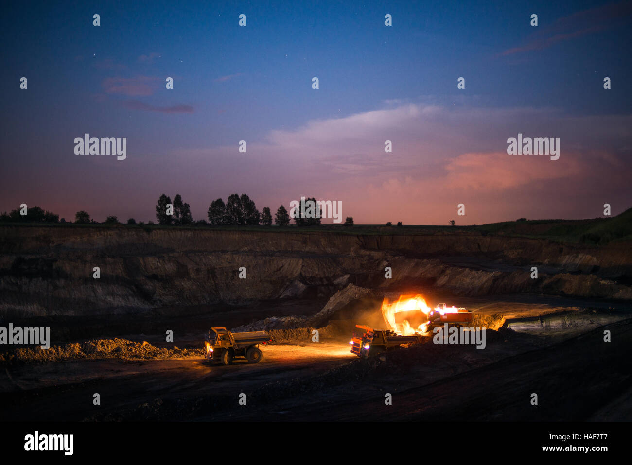 Production of coal in mine Stock Photo - Alamy