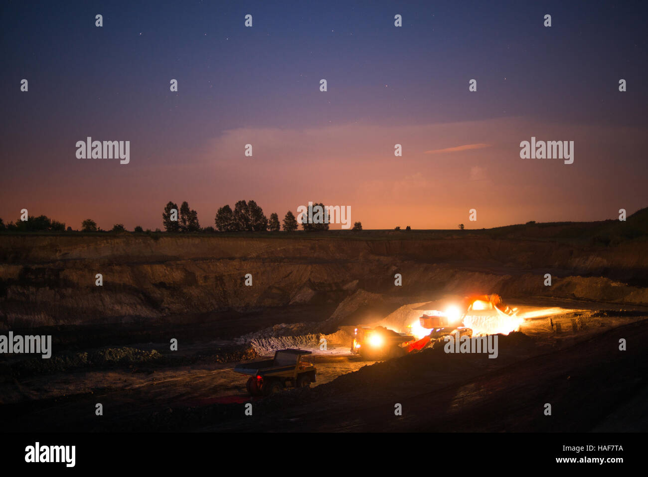 Production of coal in mine Stock Photo - Alamy