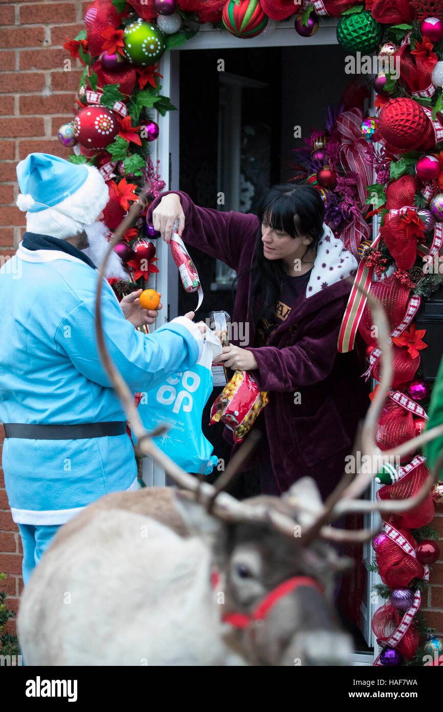 EDITORIAL USE ONLY Michelle Sweeney, a resident of Christmas Street in ...