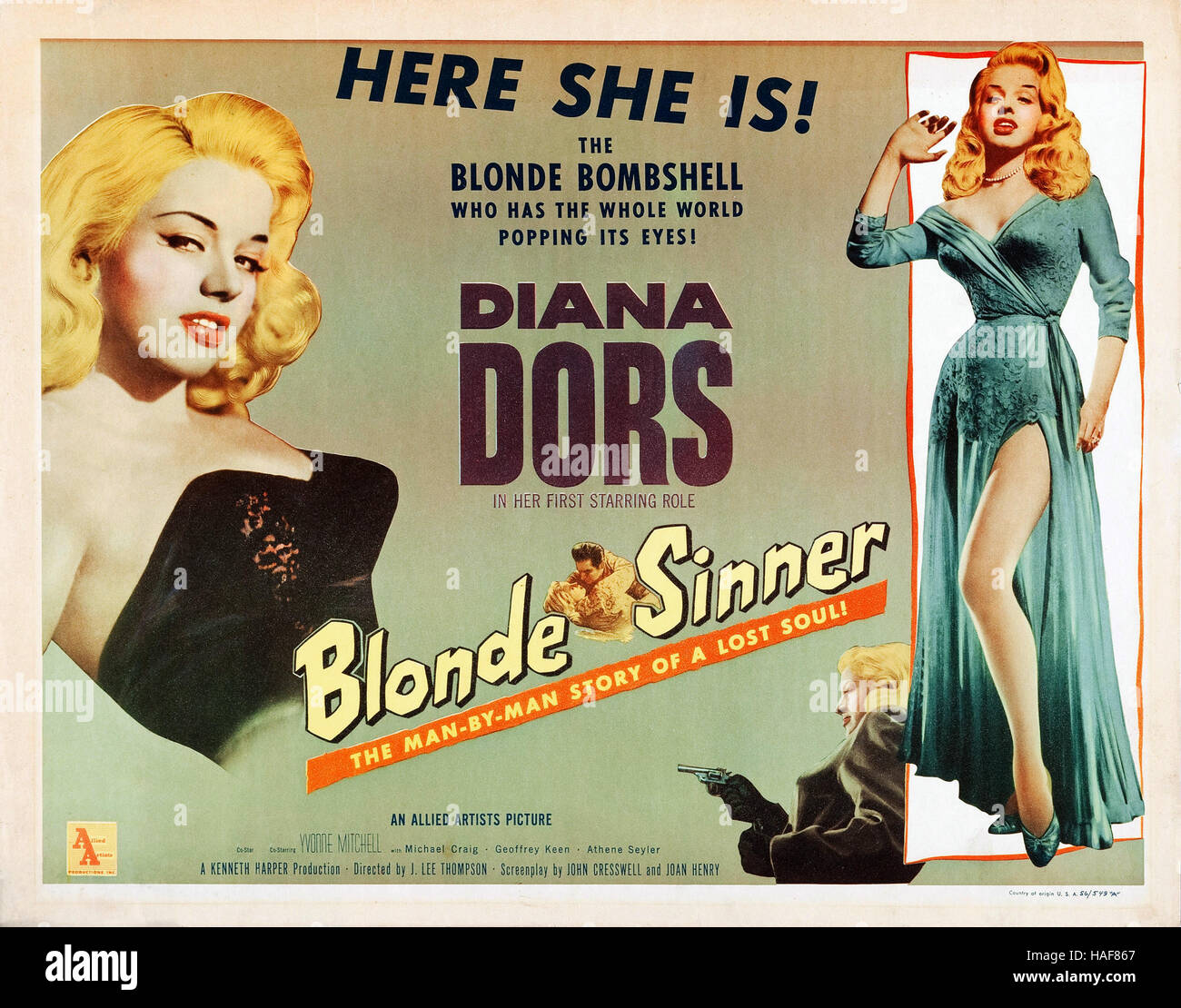 BLONDE SINNER (aka Yield To the Night) 1956 Associated British film ...