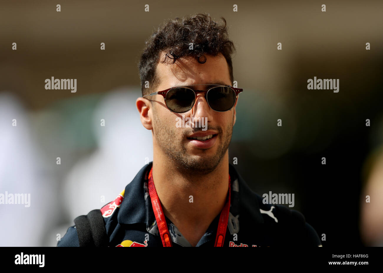 Red bulls daniel ricciardo yas marina circuit hi-res stock photography ...