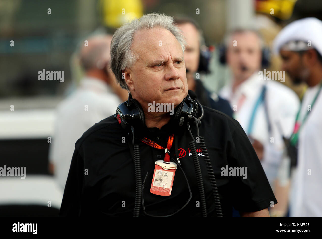 Haas team principle Gene Haas during the Abu Dhabi Grand Prix at the ...