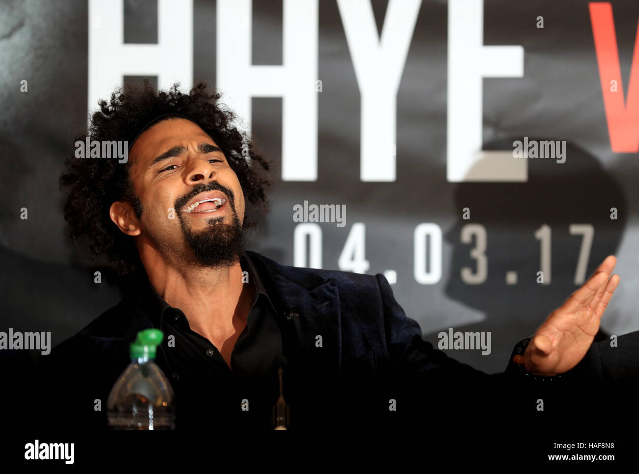 David Haye during the press conference at the Dorchester Hotel, London ...